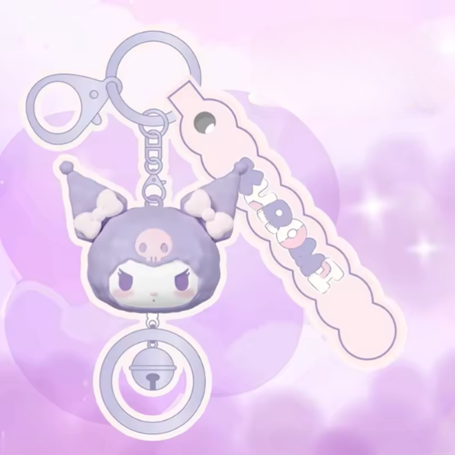 Sanrio Puppet with Bell Kuromi Keychain (5/1) – Treehouse Toys